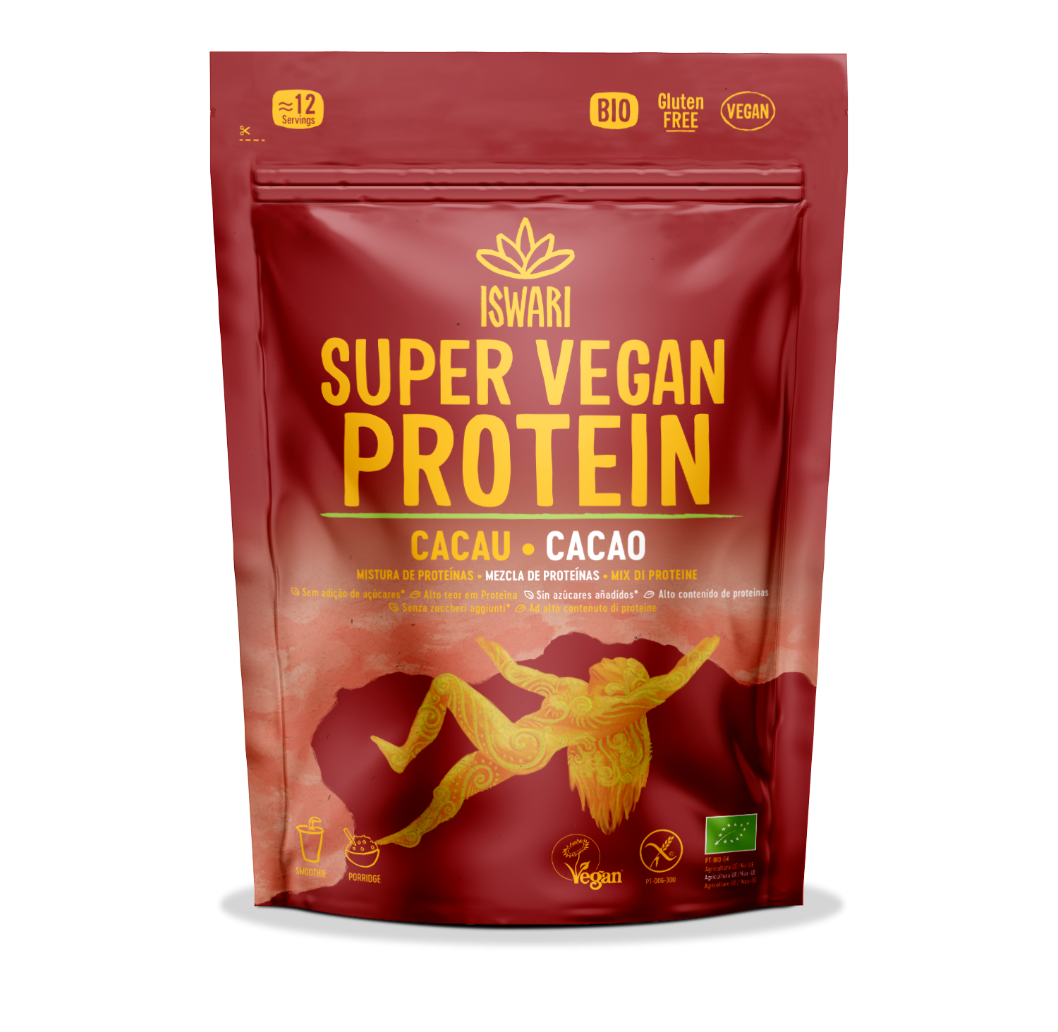 Compra ahora Super Vegan Protein Cacao - Proteínas vegetales | Iswari